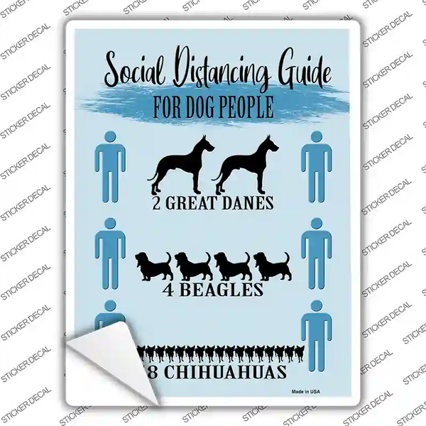 Social Distancing For Dog People Novelty Rectangle Sticker Decal ...