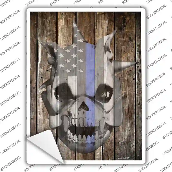 Police Demon Dog Novelty Rectangle Sticker Decal | Smart Blonde