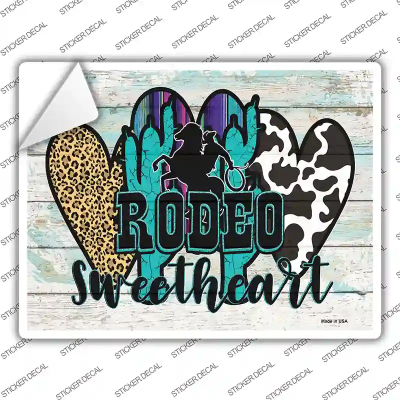Rodeo Sweetheart Novelty Rectangle Sticker Decal | Smart Blonde