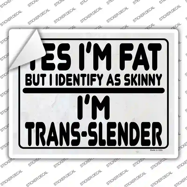 Yes Im Fat Novelty Rectangle Sticker Decal | Smart Blonde