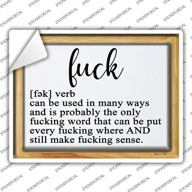 F Bomb Meaning Novelty Rectangle Sticker Decal | Smart Blonde