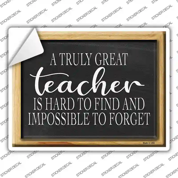 Truly Great Teacher Chalkboard Novelty Rectangle Sticker Decal | Smart ...