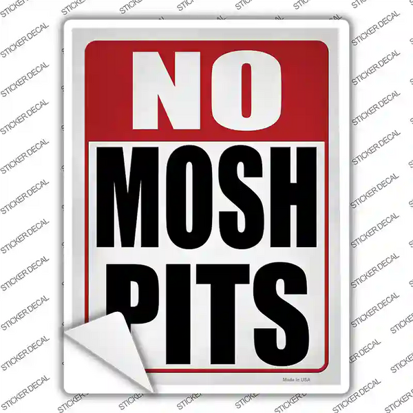 No Mosh Pits Novelty Rectangle Sticker Decal | Smart Blonde
