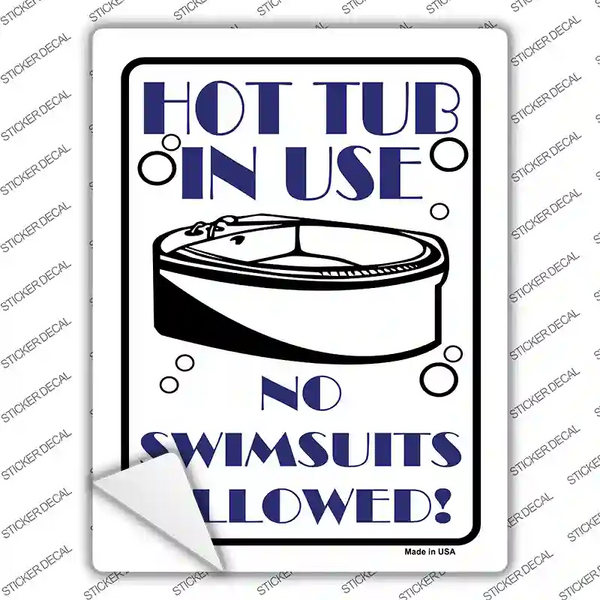 Hot Tub in Use Novelty Rectangle Sticker Decal | Smart Blonde