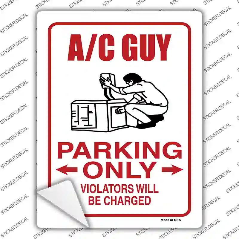 AC Guy Only Novelty Rectangle Sticker Decal – A Smart Blonde