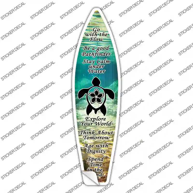 Sea Turtle Under Water Novelty Surfboard Sticker Decal | Smart Blonde