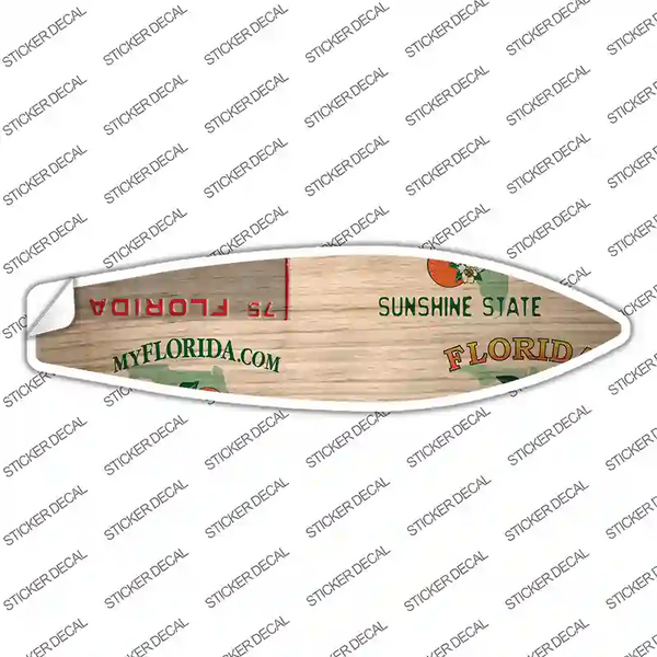 Florida License Plate Novelty Surfboard Sticker Decal | Smart Blonde