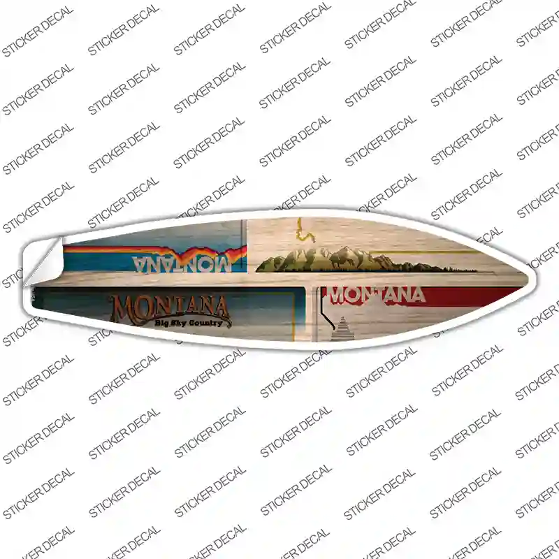 Montana License Plate Novelty Surfboard Sticker Decal | Smart Blonde