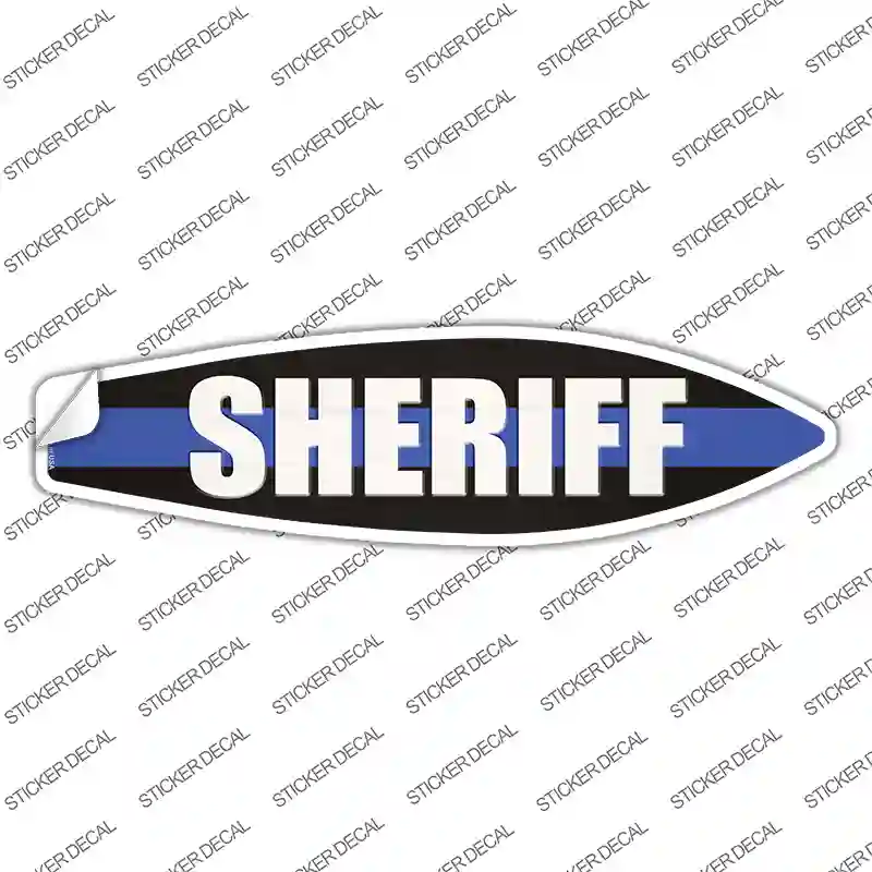 Sheriff Blue Line Novelty Surfboard Sticker Decal | Smart Blonde