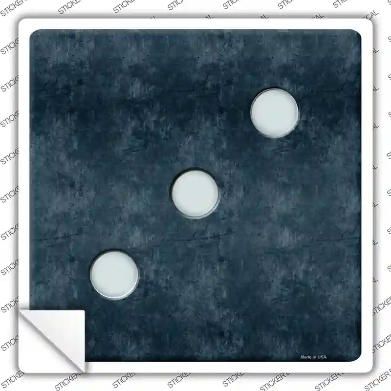 Dice Roll 3 Novelty Square Sticker Decal | Smart Blonde