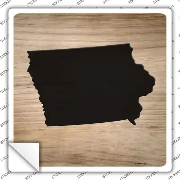 Iowa Shape Letter Tile Novelty Square Sticker Decal | Smart Blonde