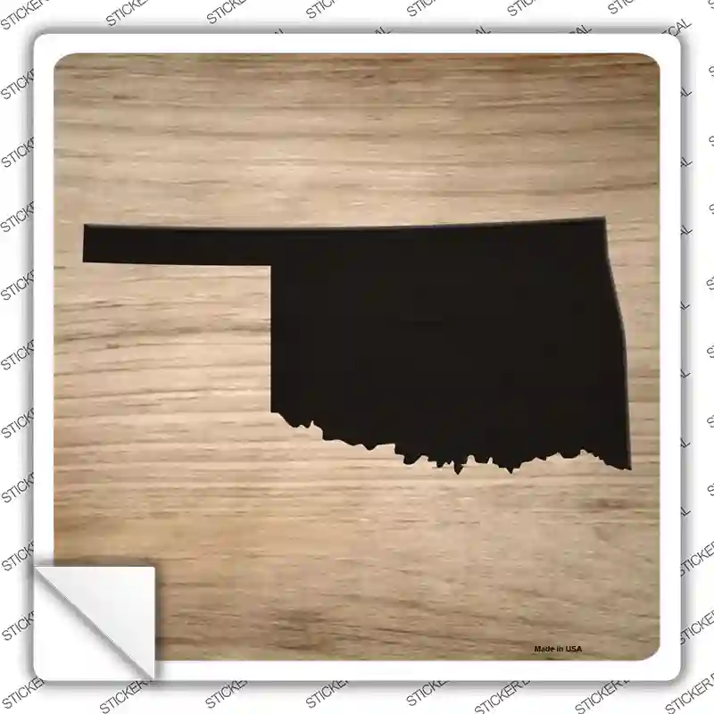 Oklahoma Shape Letter Tile Novelty Square Sticker Decal | Smart Blonde