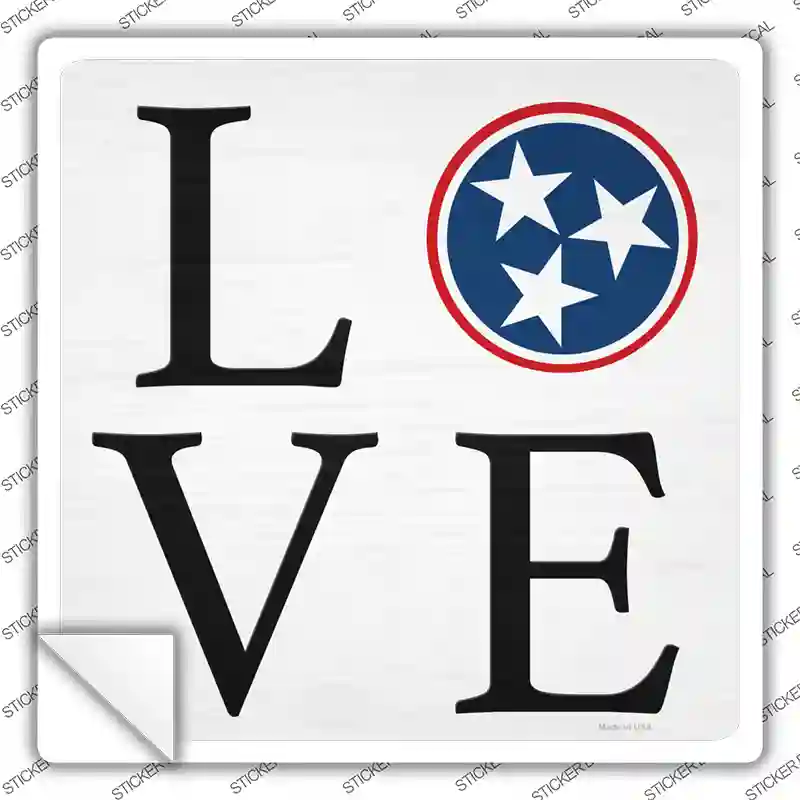 Love Tristar Novelty Square Sticker Decal | Smart Blonde