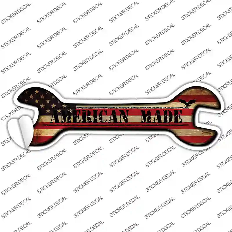 American Made Novelty Wrench Sticker Decal | Smart Blonde