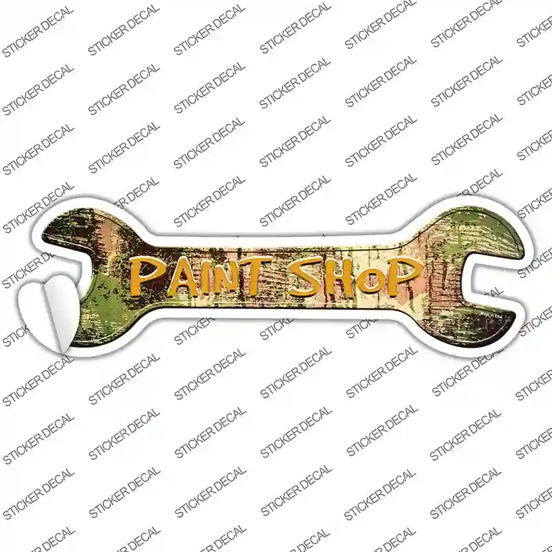 Paint Shop Novelty Wrench Sticker Decal | Smart Blonde
