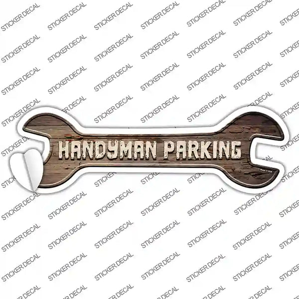 Handyman Parking Novelty Wrench Sticker Decal | Smart Blonde