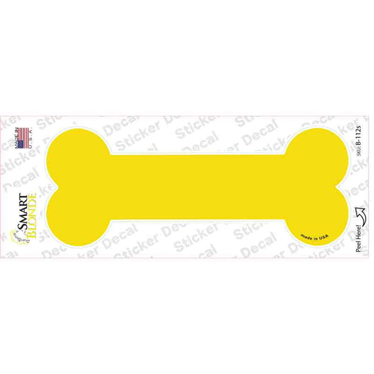 Yellow Solid Novelty Bone Sticker Decal | Smart Blonde