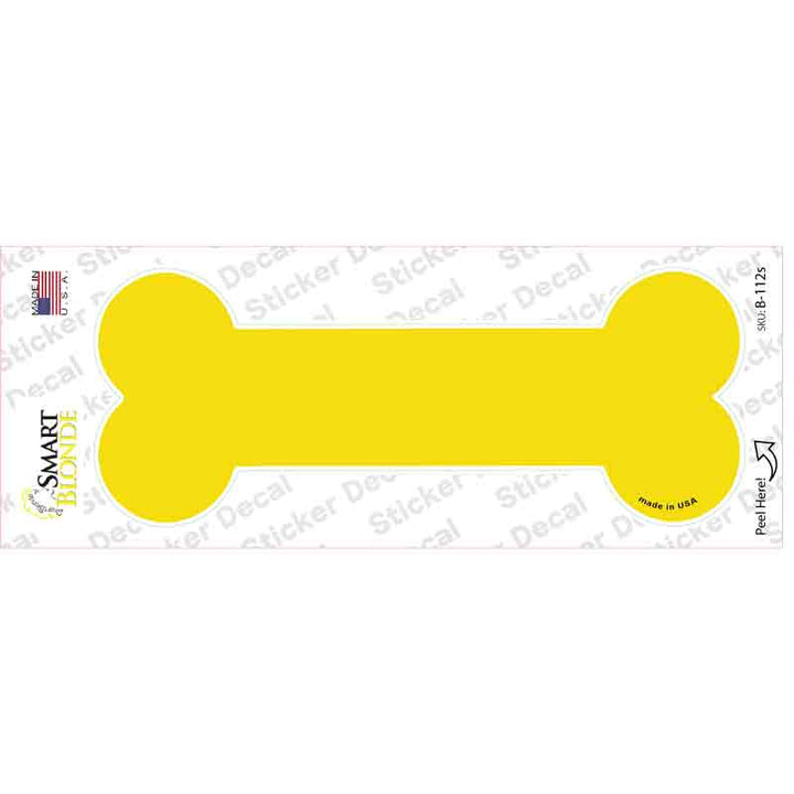 Yellow Solid Novelty Bone Sticker Decal | Smart Blonde