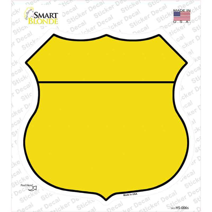 Yellow Novelty Highway Shield Sticker Decal | Smart Blonde