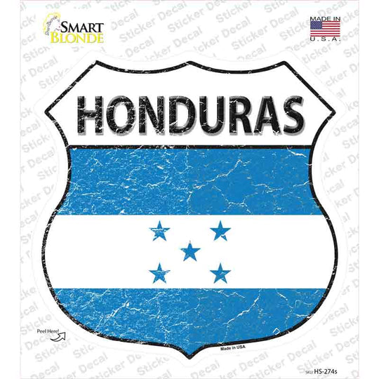 Honduras Flag Novelty Highway Shield Sticker Decal | Smart Blonde