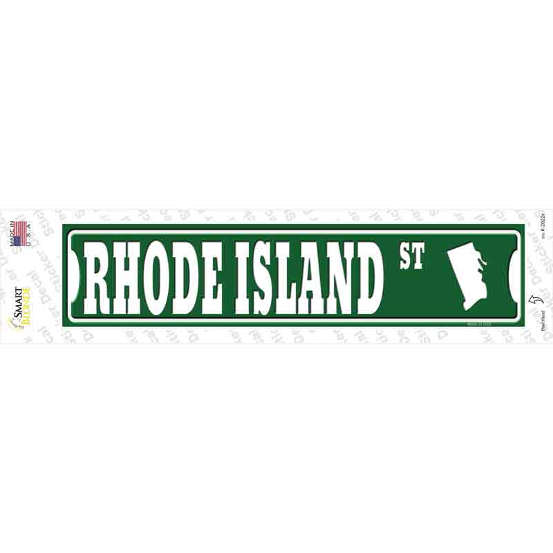Rhode Island St Silhouette Novelty Narrow Sticker Decal – A Smart Blonde