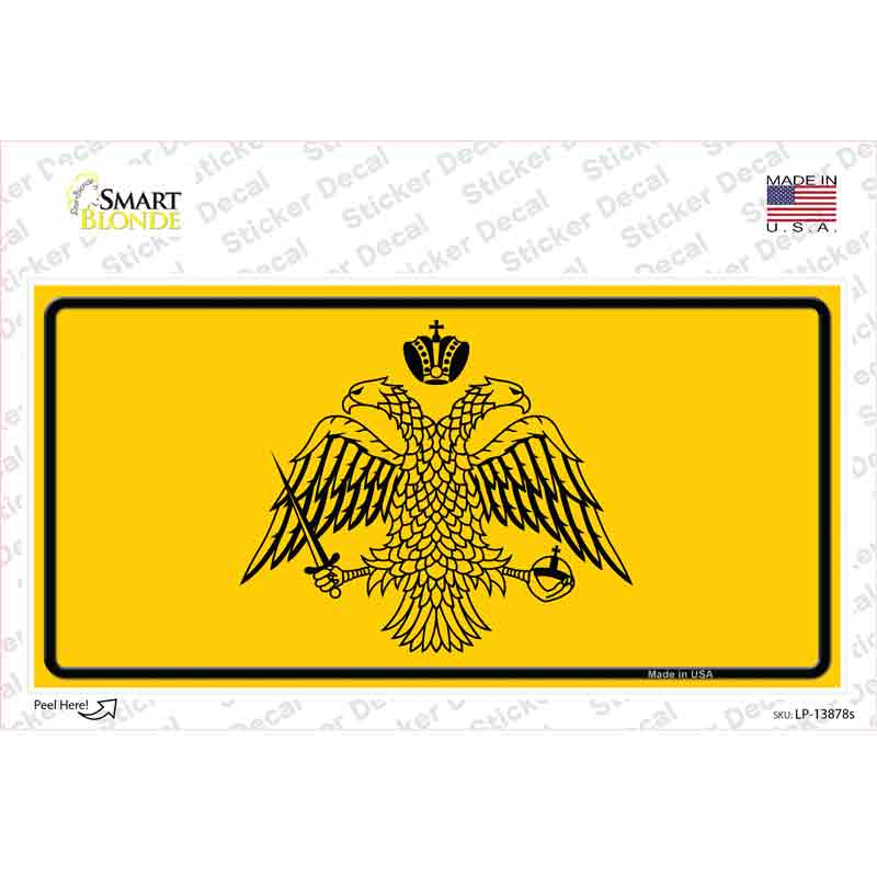 Byzantine Empire Flag Yellow Novelty Sticker Decal | Smart Blonde