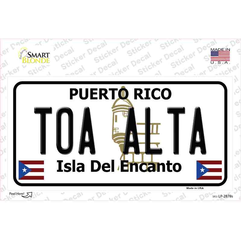 Toa Alta Puerto Rico Novelty Sticker Decal – A Smart Blonde