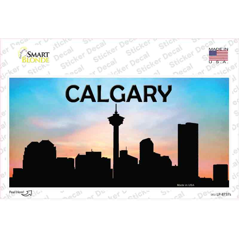 Calgary Silhouette Novelty Sticker Decal – A Smart Blonde